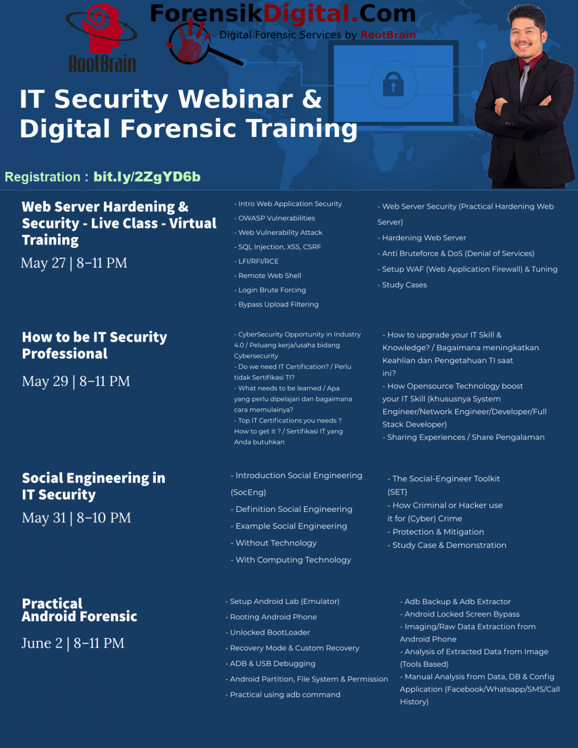 Registrasi Virtual Training RootBrain – ForensikDigital periode 27 Mei ...